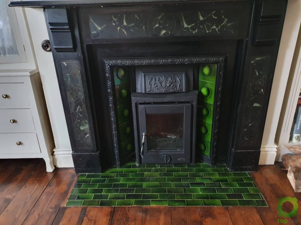 Henley Apollo 5kw Insert Stove Green Tiles | Chimney and Stove Services ...